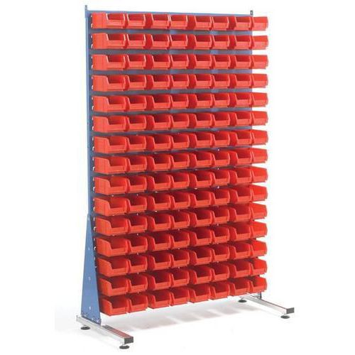 Single Sided Louvre Storage Panel With Bins - Rapid Racking