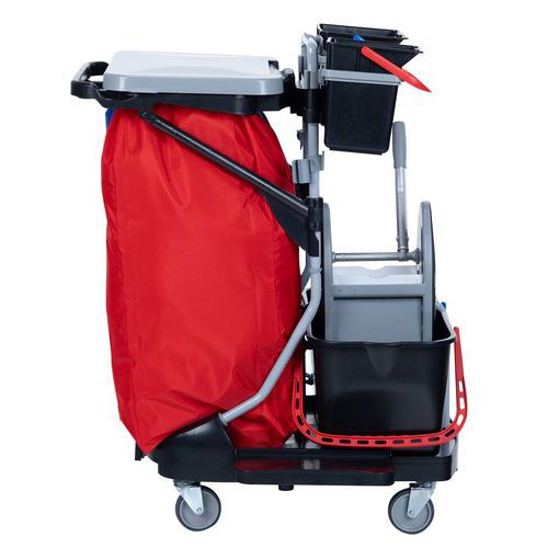 Janitor Cart/Cleaning Trolley with 120L Bin - Rapid Racking