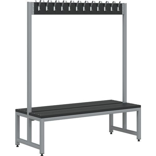 2 Sided Changing Room Bench - 1.8m High - Rapid Racking