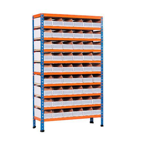 Bin Storage - 54 Cardboard Bin Shelving - Rapid Racking