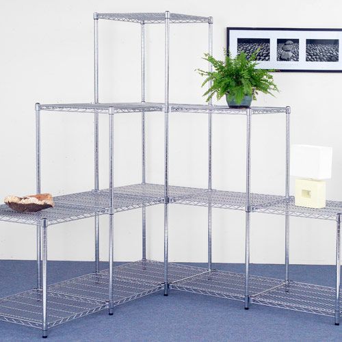 Chrome shelving uprights - Rapid Racking