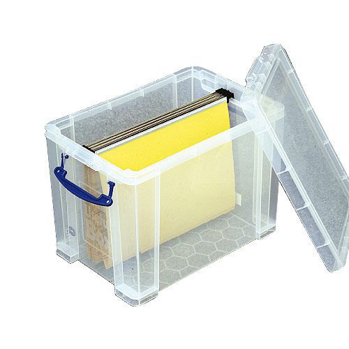 Plastic Boxes - 19L Clear Storage Boxes - Rapid Racking