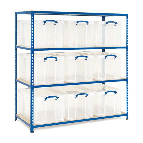 Rapid 2 - 9 x 84 litre really useful boxes - Rapid Racking