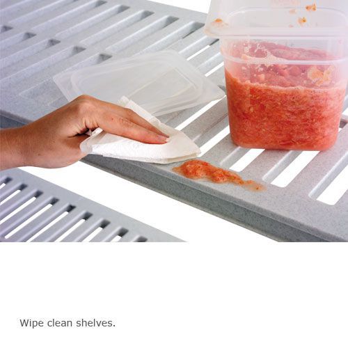 Cambro shelving with 4 ventilated shelves 1800h x 1200w - rapid racking