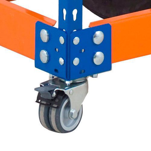 Rapid 2 Mobile Tyre Storage with 3 Shelves - Rapid Racking