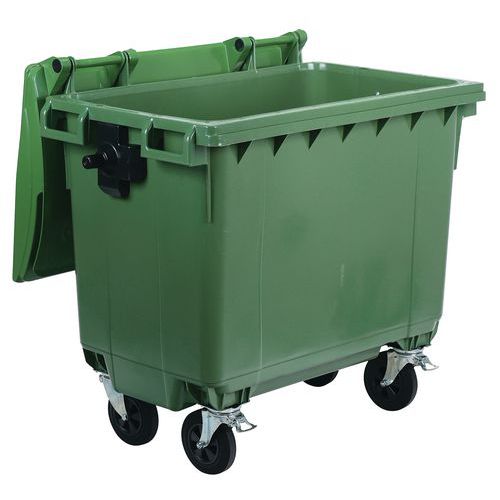 Manutan Wheelie Bins w/ Heavy Duty Lids - 660 Litre Storage