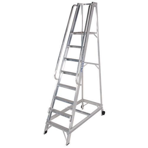 Platform Warehouse Aluminium Step Ladders - Rapid Racking