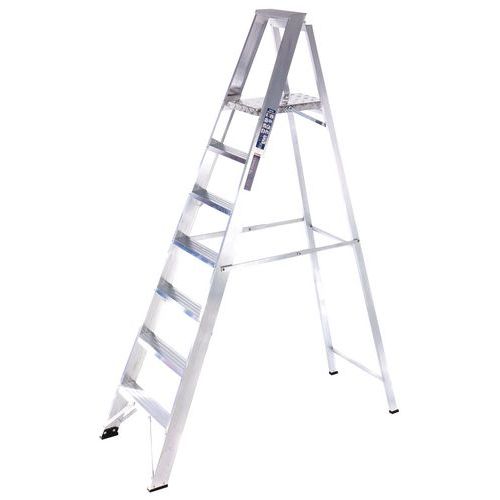 Aluminium Platform Step Ladders - 3-12 Industrial Steps - Rapidracking.com