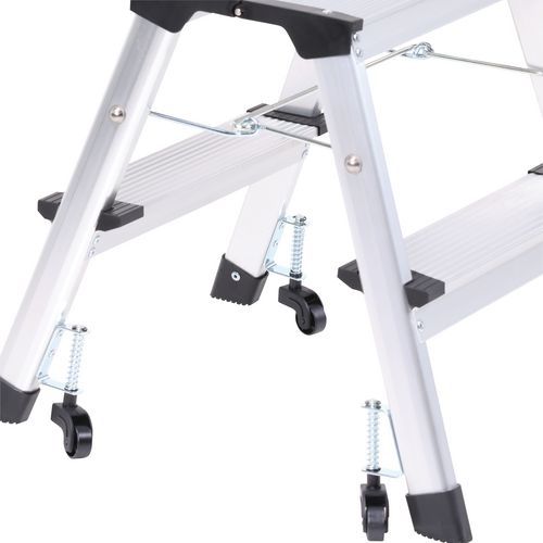 Folding Dual-access Stepstool - 4 Castors - Rapid Racking