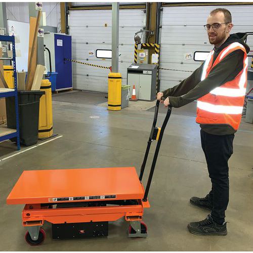 Electric Mobile Scissor Lift Table - 950h - Rapid Racking