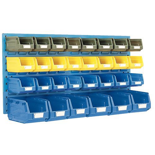Wall Panel with Small Parts Picking Bins - Rapid Racking