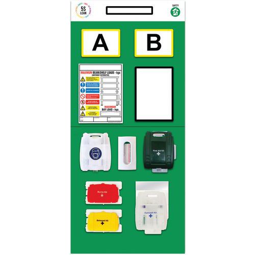 Rack End First Aid Boards - Double Aisles - Rapid Racking