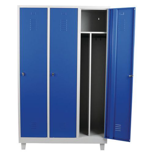 Clean & Dirty Workwear Locker - 2 to 3 Columns - Metal Body - Manutan ...