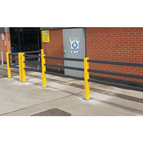 Buy Traffic Control Barriers - 3 Rails - Rapid Racking