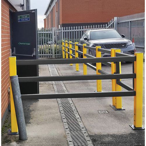 Buy Traffic Control Barriers - 3 Rails - Rapid Racking