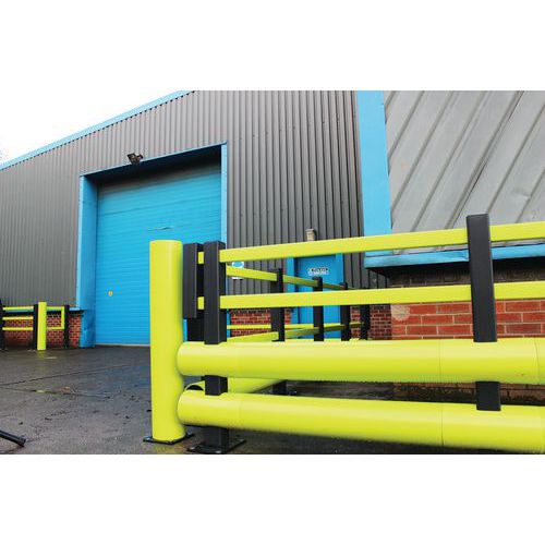 Pedestrian Bumper Barrier - Double Bumper - Rapid Racking