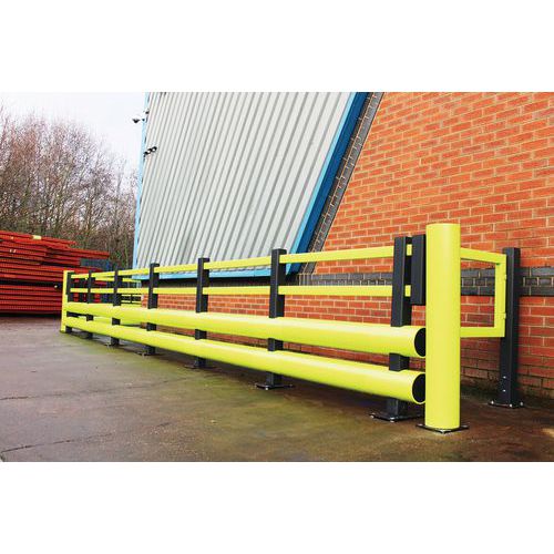 Pedestrian Bumper Barrier - Double Bumper - Rapid Racking
