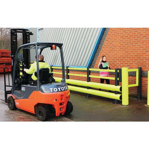 Pedestrian Bumper Barrier - Double Bumper - Rapid Racking