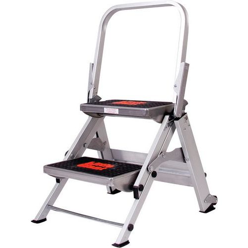 Small Aluminium Step Ladders - 2-4 Treads - Rapid Racking