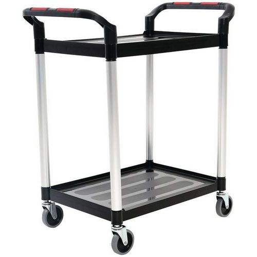 Plastic Tray Trolley - 2 Shelves - Rapid Racking