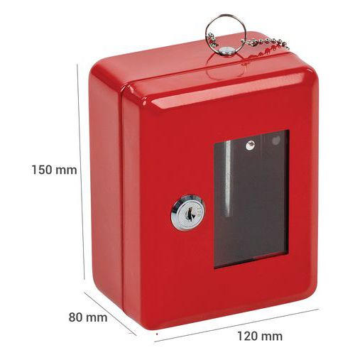 Emergency Key Box With Glass Panel & Hammer - Red - Manutan Expert ...