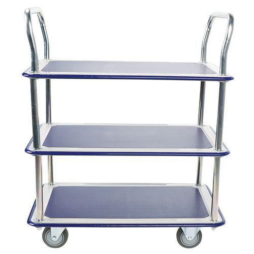 Manutan Steel Trolley - Anti Slip Shelves - Rapid Racking