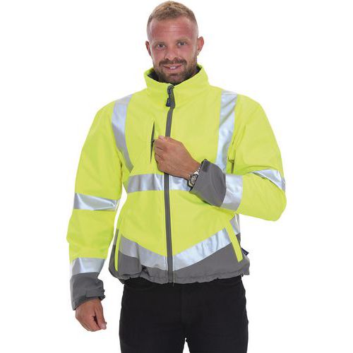 Hi Vis Softshell Jacket - Workplace Safety - Rapid Racking