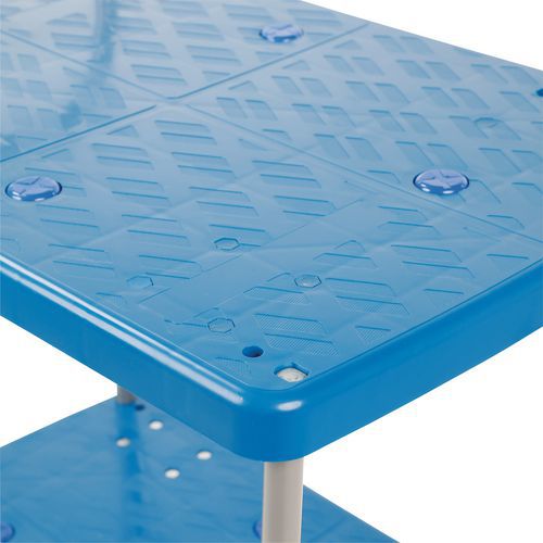 Manutan Two Shelf Plastic Trolley - 150kg - Rapid Racking