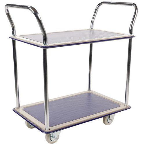 Trolley with 2 shelves - Capacity 120 kg - Manutan Expert ...