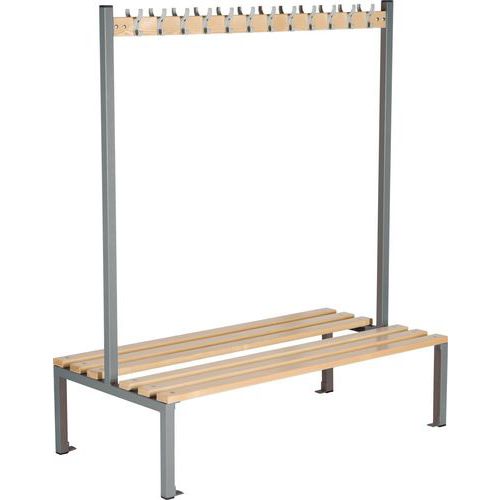 Double-Sided Bench Changing Room Coat Rack - Rapid Racking