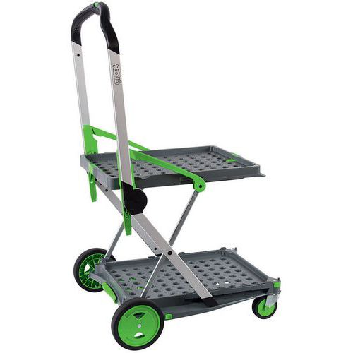 2 Shelf Folding Box Trolley - 60kg - Rapid Racking