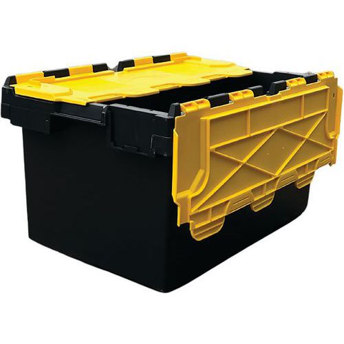 5x 80L Black Recycled Plastic Storage Boxes - Rapid Racking
