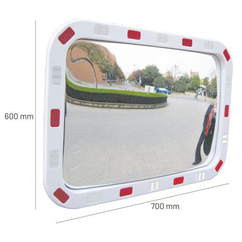90° Rectangular Safety Mirror - Convex - Rapid Racking
