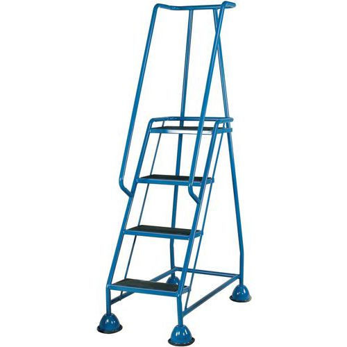 Mobile Warehouse Step Ladders Domned feet - Rapid Racking