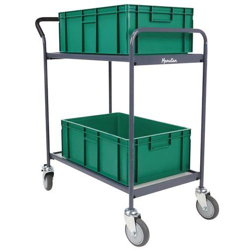 Trolley with wooden shelves - Capacity 200 kg - Manutan Expert ...