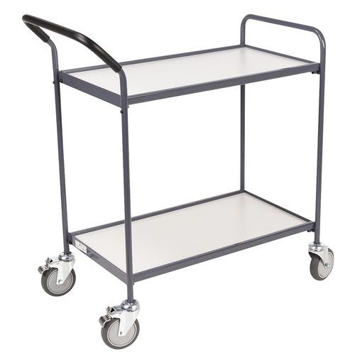 Trolley with wooden shelves - Capacity 200 kg - Manutan Expert ...