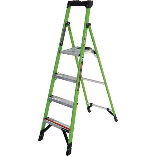 Extra Lightweight Fibreglass Step Ladders - Rapid Racking