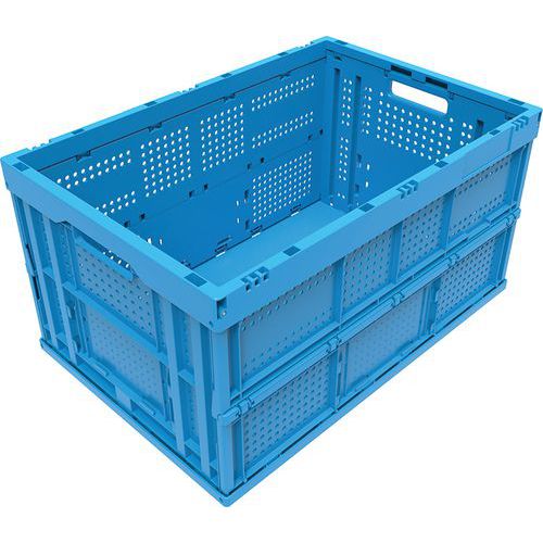 Blue Folding Euro Containers - 60L to 68L - Rapid Racking