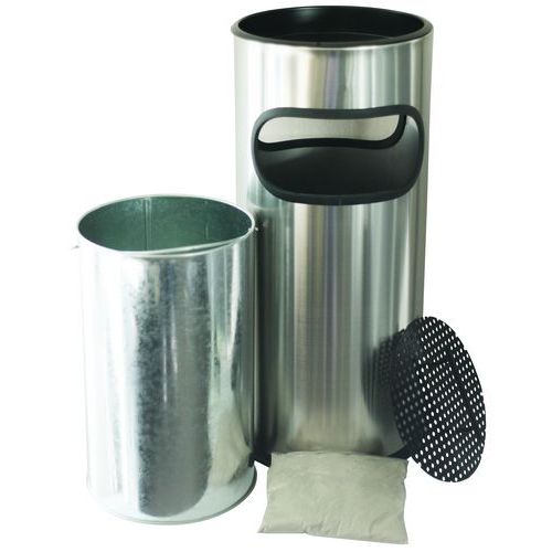 Round Cigarette Butt Bin - Ashtray Bins - Rapid Racking