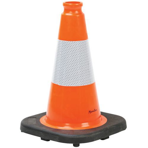 Safety cone with one reflective strip - Manutan Expert - Rapidracking.com